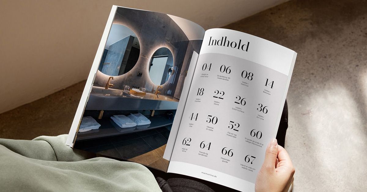 Website og inspirationskatalog udviklet til marmorline | valida creative studio